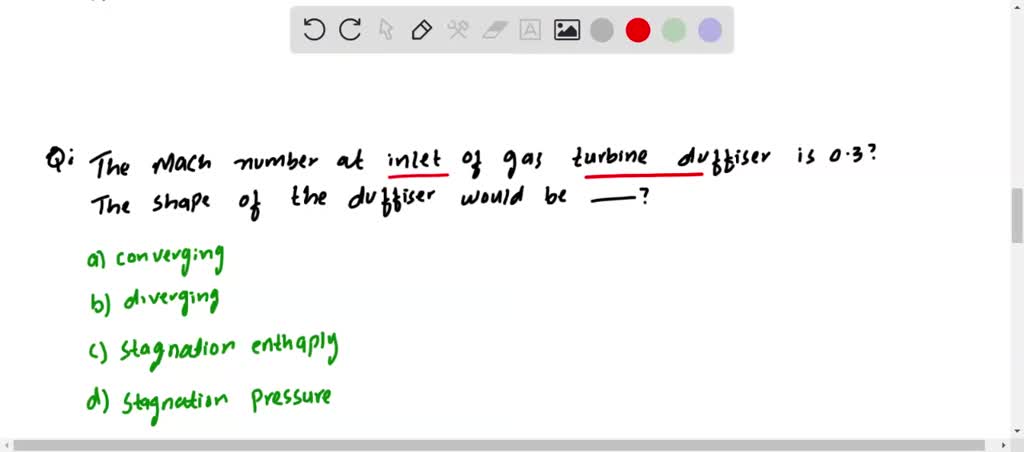 SOLVED:The Mach number at inlet of gas turbine diffuser is 0.3 . The ...