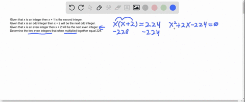 SOLVED:Use the following facts. If x represents an integer, then x+1 ...
