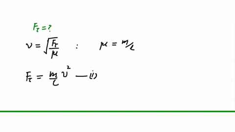 SOLVED:The equation for the speed of a wave on a string is v=√((F)/(μ ...
