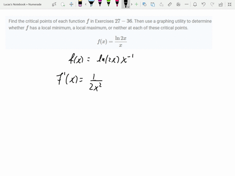 SOLVED: Find the critical points of each function f in Exercises 27-36. Then use a graphing ...