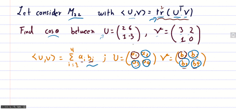 SOLVED:Find the cosine of the angle between A and B with respect to the ...