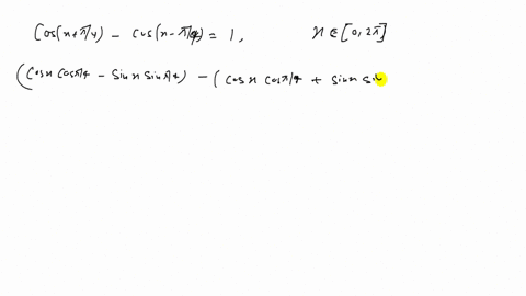 SOLVED:Find all solutions of the equation in the interval [0,2 π) cos ...