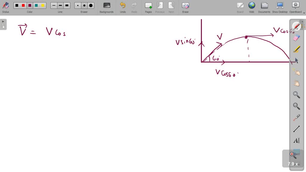 SOLVED:A projectile of mass m is thrown with velocity v making an angle of 30^∘ with vertical ...