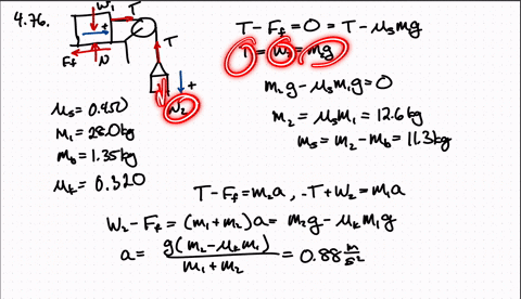 SOLVED: A 28.0 -kg block is connected to an empty 1.35 -kg bucket by a ...