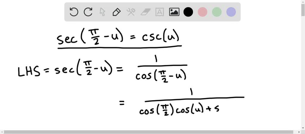 SOLVED:Cofunction Identities Prove the cofunction identity using the Addition and Subtraction ...