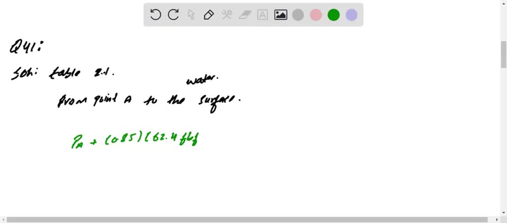 SOLVED:The system in Fig. P2.41 is at 20^∘ C. Compute the pressure at point A in Ibf / ft^2 ...