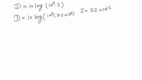 SOLVED:The loudness level of a sound, D, in decibels, is given by the formula D=10 log(10^12 I ...