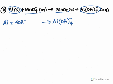 Balance each redox reaction occurring in basic aqueous solution. MISSED ...