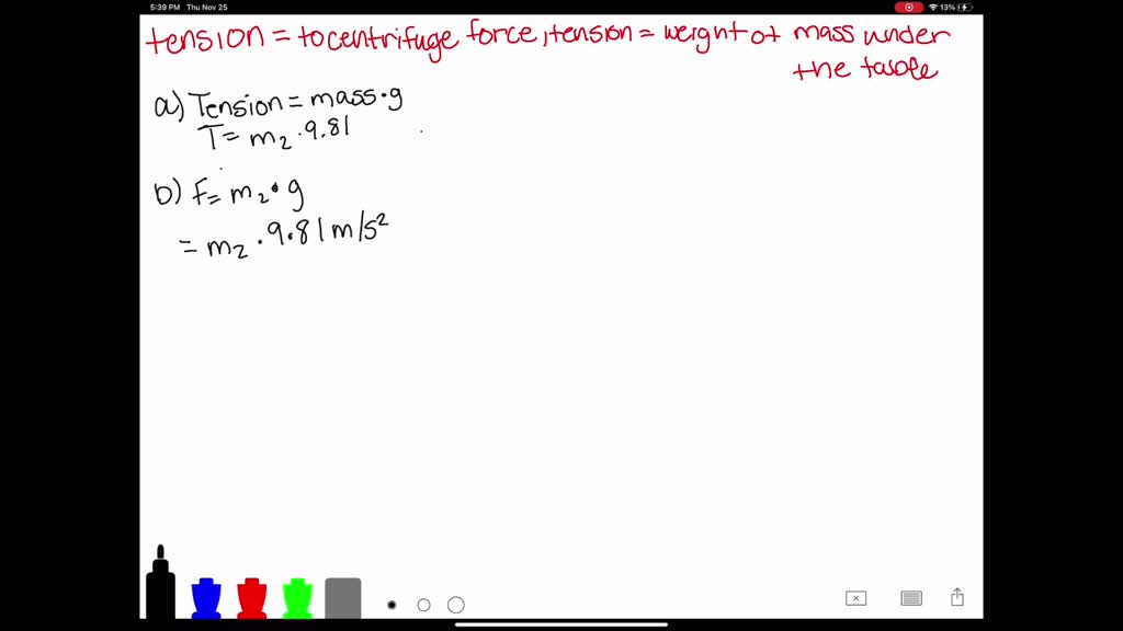 SOLVED:An air puck of mass m1 is tied to a string and allowed to revolve in a circle of radius R ...