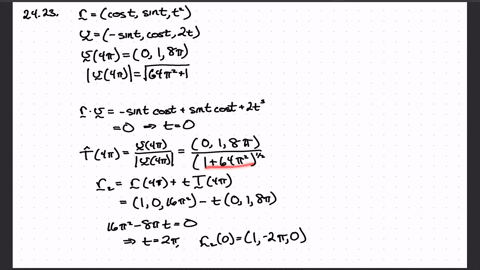 SOLVED:The position vector for a particle moving on a helix is 𝐜(t)=(cos(t), sin(t), t^2). (a ...