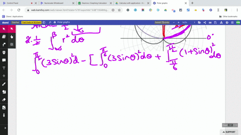SOLVED:Finding the Area of a Polar Region Between Two Curves In Exercises 37-44 , use a graphing ...