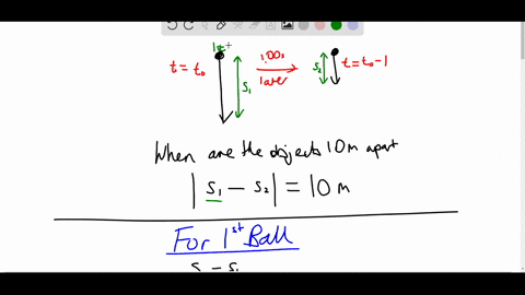 SOLVED: Two objects begin a free fall from rest from the same height 1. ...
