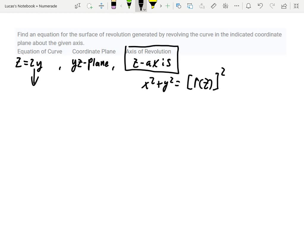 SOLVED:(a) Find parametric equations for the surface of revolution that is generated by ...