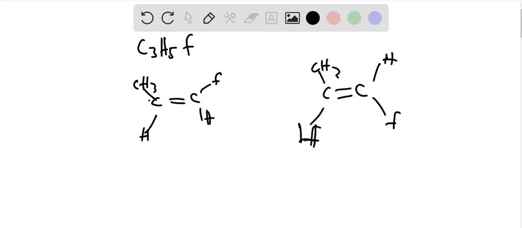 SOLVED:Draw all possible isomers for the substituted alkene C3 H5 F