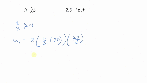 SOLVED:Consider a 20- foot chain that weighs 3 pounds per foot hanging ...