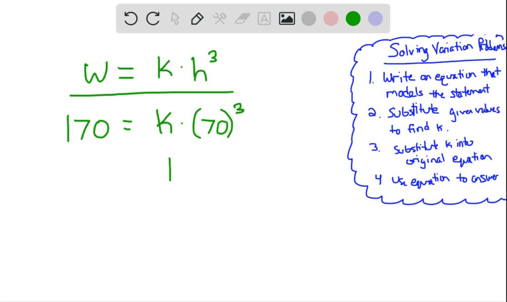 SOLVED:Use the four-step procedure for solving variation problems. If all men had identical body ...