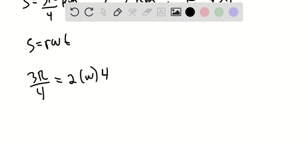 SOLVED:The formula ω=(θ)/(t) can be rewritten as θ=ωt. Substituting ωt ...