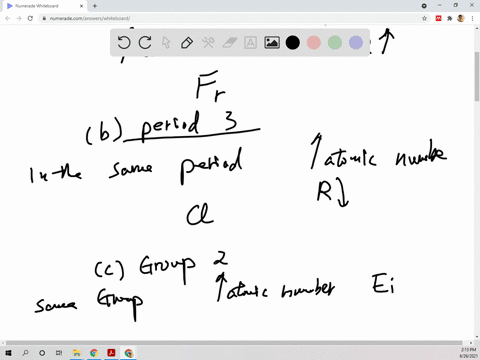 SOLVED:Write the symbol of each element described below. (a) largest atomic radius in Group 1 (b ...