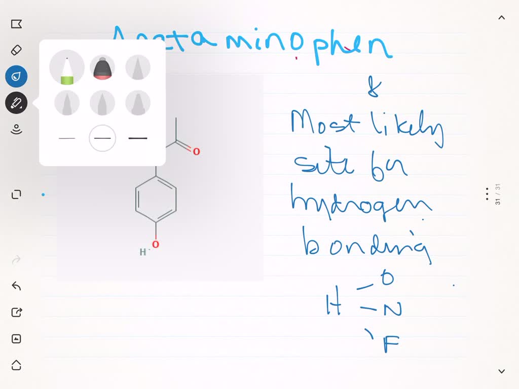 SOLVED:Acetaminophen is used in analgesics. A model of the molecule is ...