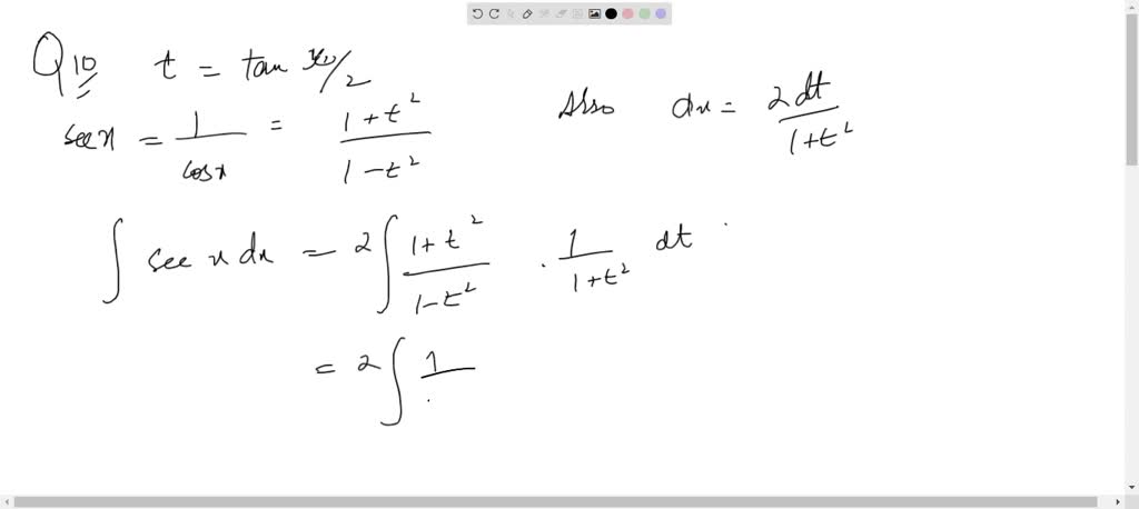 SOLVED:Determine the following: ∫secx d x
