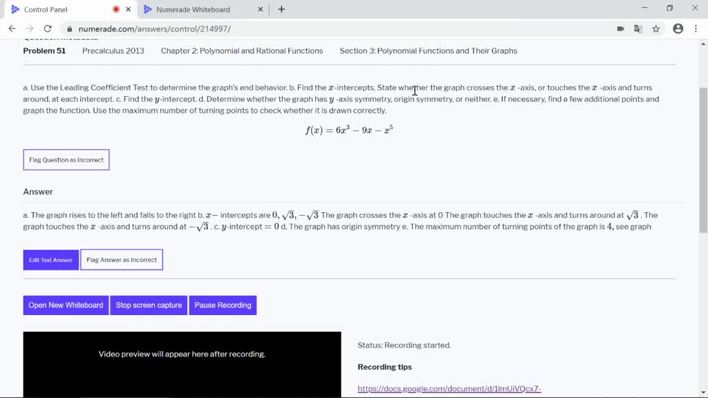 SOLVED:a. Use the Leading Coefficient Test to determine the graph’s end ...