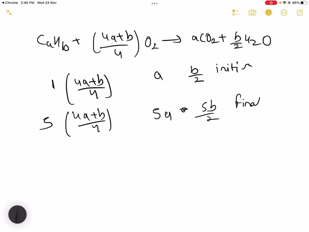 SOLVED:5 mL of a gas containing only carbon and hydrogen were mixed ...