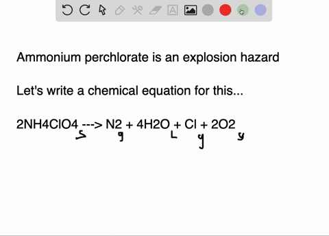 SOLVED:The text mentions that ammonium perchlorate is an explosion ...