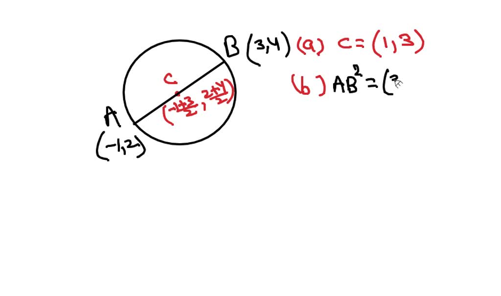 SOLVED The Two Given Points Are Endpoints Of A Diameter Of A Circle A