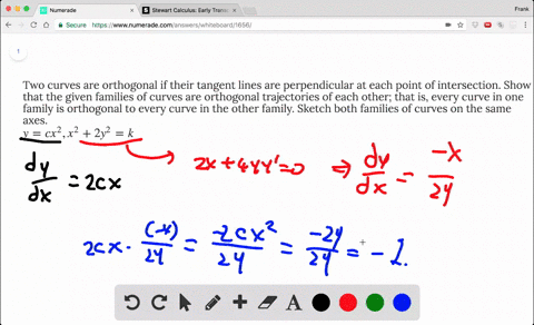 SOLVED:A given family of curves is said to be self-orthogonal if its ...