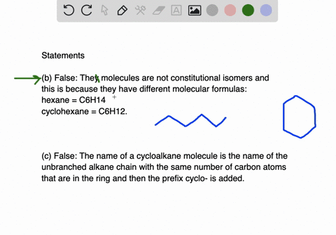 SOLVED:Answer true or false. (a) Cycloalkanes are saturated ...
