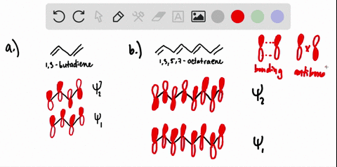 SOLVED:Answer the following questions for the πmolecular orbitals of 1 ...