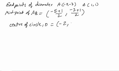 SOLVED:We can find an equation of a circle if we know the coordinates ...