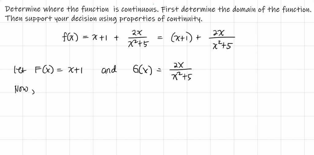SOLVED:In Problems 41-50, determine where each function f is continuous ...