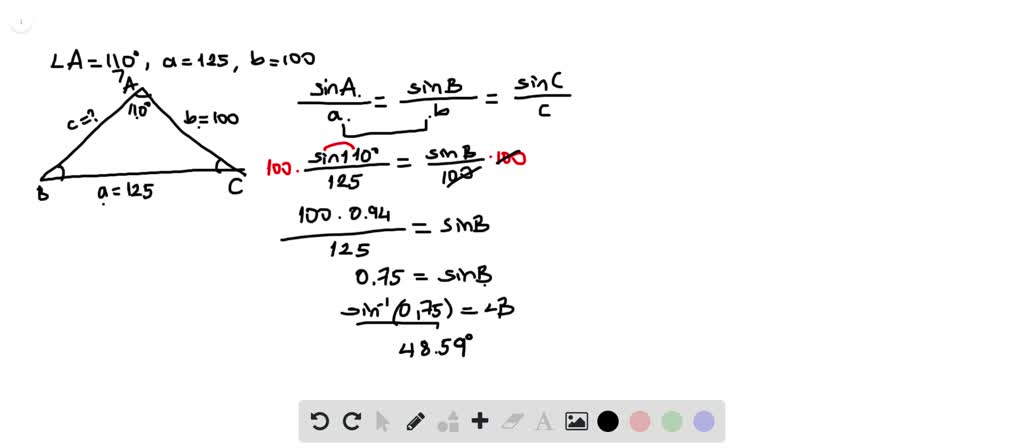 ⏩SOLVED:Using the Law of Sines. Use the Law of Sines to solve (if ...