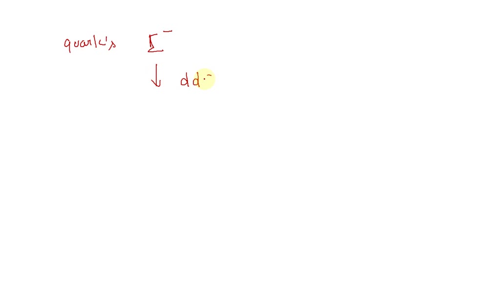 The sigma-minus particle Σ^-has a charge of -e. Which one of the ...