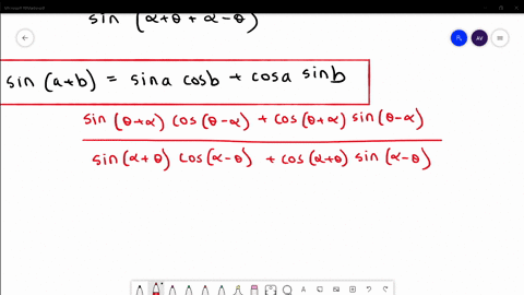 SOLVED: If tan(α+θ)=n tan(α-θ) then (5 π120)/(sin2 α) is equal to (a ...
