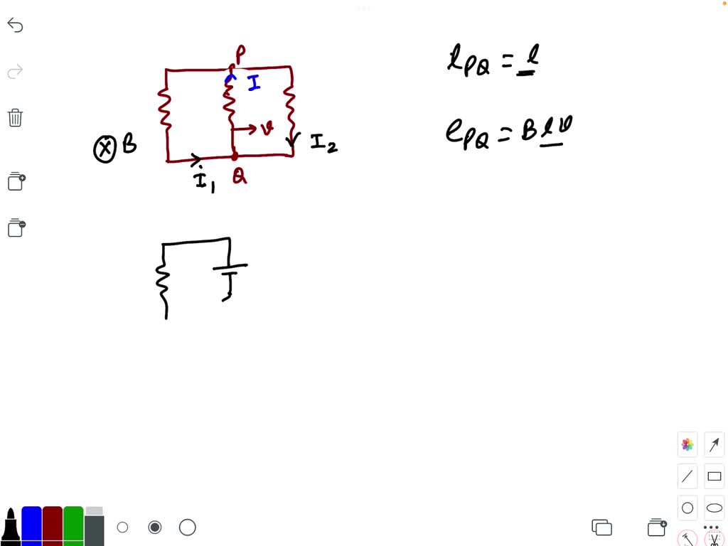 SOLVED:A rectangular loop has a sliding connector P Q of length l and resistance R Ωand it is ...