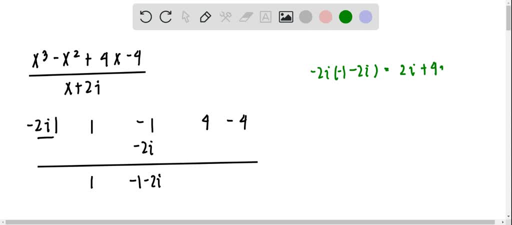 SOLVED:The process of synthetic division applies equally well when some ...