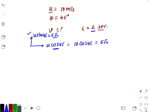 The small marble is projected with a velocity of 10 ms^' in a direction ...