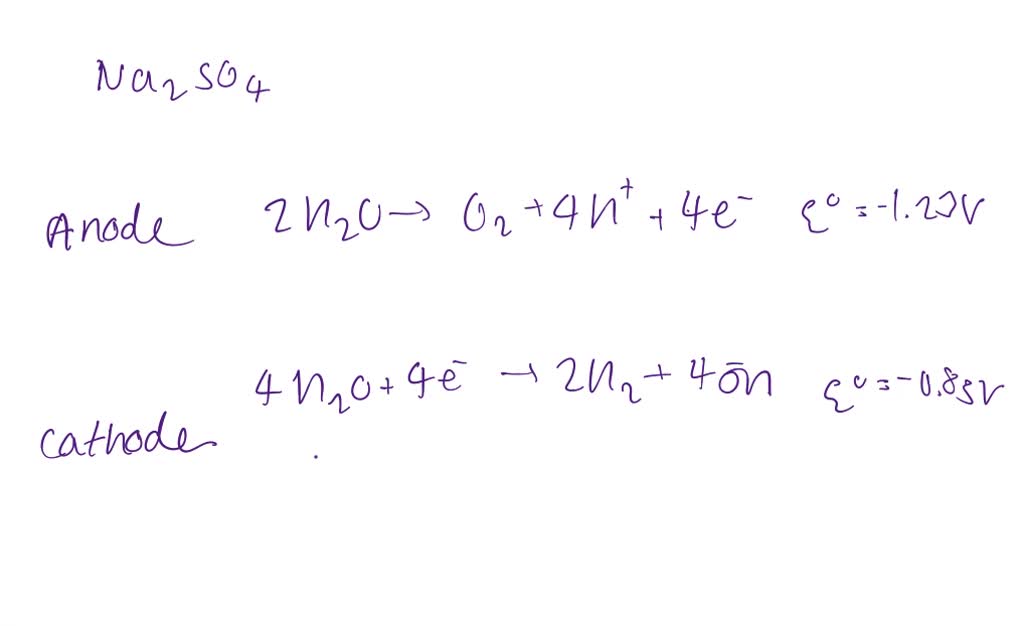 SOLVED:In the electrolysis of an aqueous solution of Na2 SO4, what ...