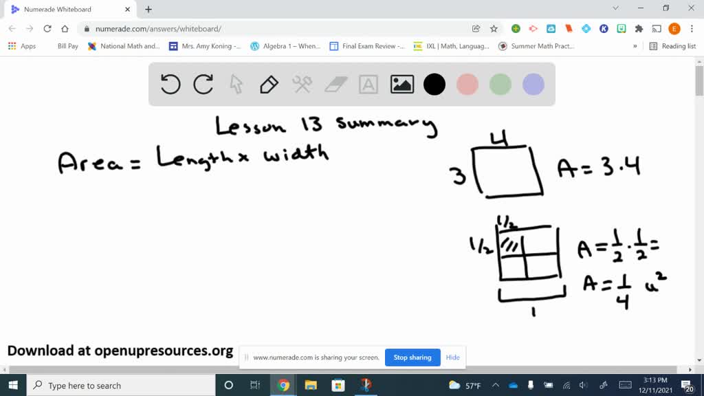 SOLVED:Summary Lesson: Rectangles with Fractional Side Lengths