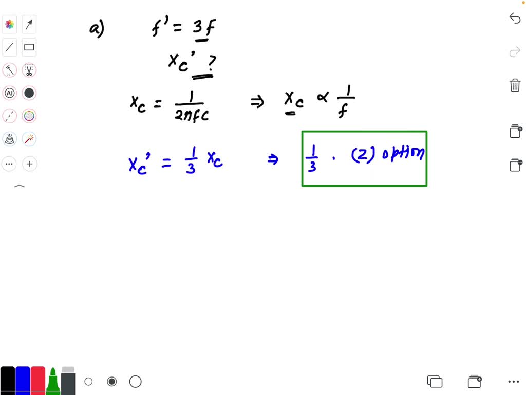 Solved A Capacitor Is Connected To A Variable Frequency Ac Voltage Source A If The Frequency