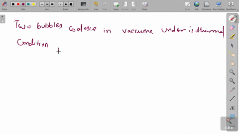 ⏩SOLVED:Two soap bubbles, each with radius r, coalesce in vacuum ...
