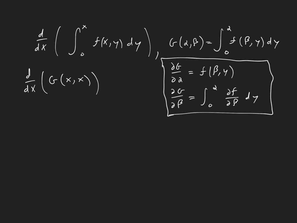 SOLVED:Use the chain rule and differentiation under the integral sign ...