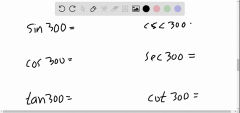 SOLVED:Find exact values of the six trigonometric functions of each angle. Rationalize ...