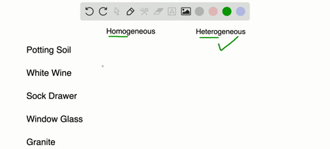 SOLVED:Classify the following mixtures as homogeneous or heterogeneous ...