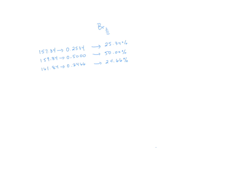 SOLVED:The mass spectrum of bromine (Br2. ) consists of three peaks ...