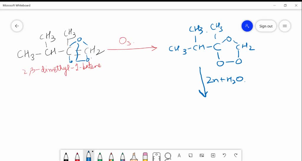 SOLVED: The major products obtained during ozonolysis of 2, 3 ...