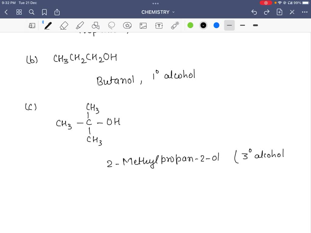 SOLVED:Write the IUPAC name for these alcohols. Classify each as primary, secondary, or tertiary ...
