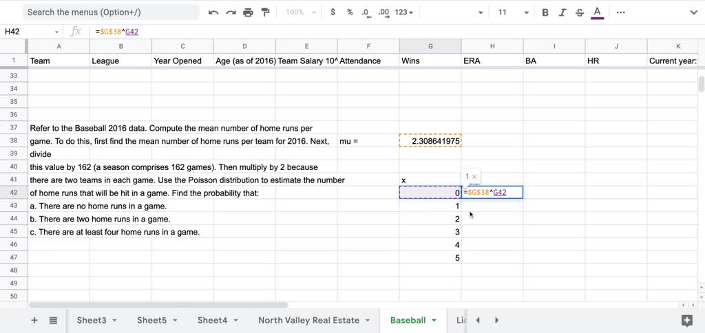 VIDEO solution:Refer to the Baseball 2016 data. Compute the mean number ...
